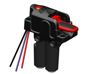 Air Cabin Controls - Red PTO Single Acting Switch with Built-in LED, L ...